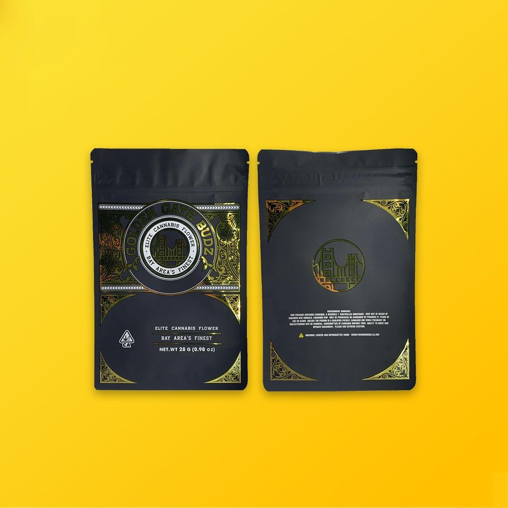 Mylar Bags Design Flat Black Metallic Mylar Zipper Bags - Resealable, 3 ...