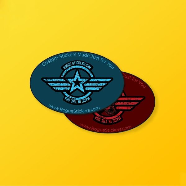 Custom Oval Stickers | Silver Edge Packaging