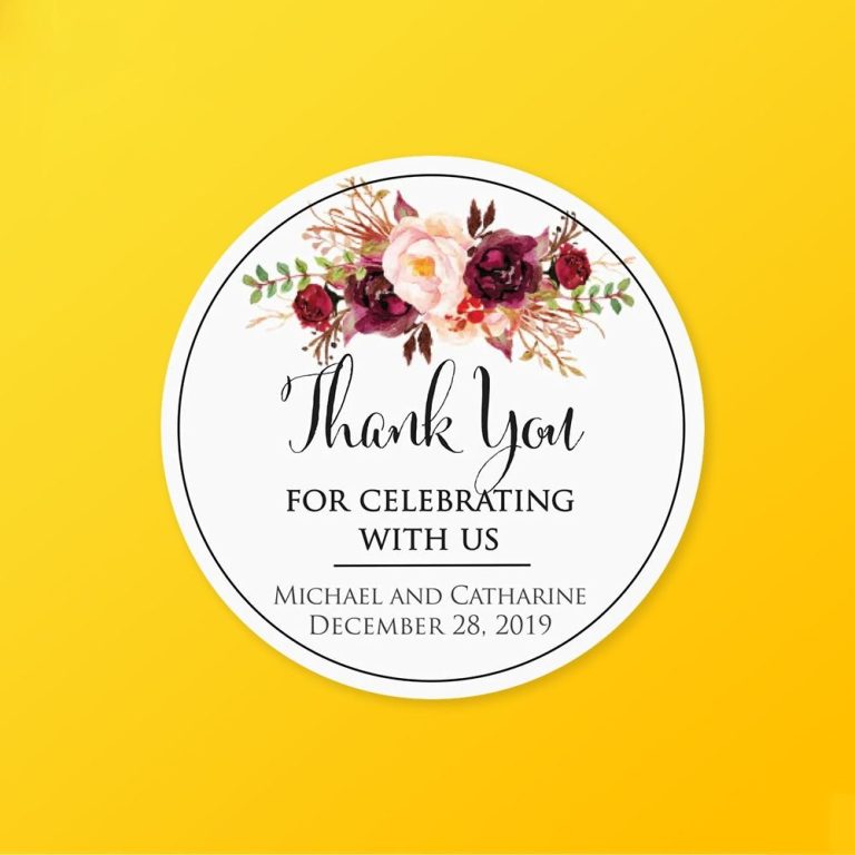 Custom Thank You Stickers | Silver Edge Packaging