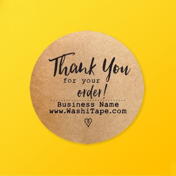 Custom Thank You Stickers | Silver Edge Packaging