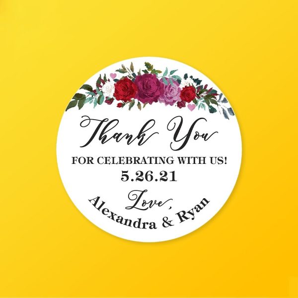 Custom Wedding Stickers | Silver Edge Packaging