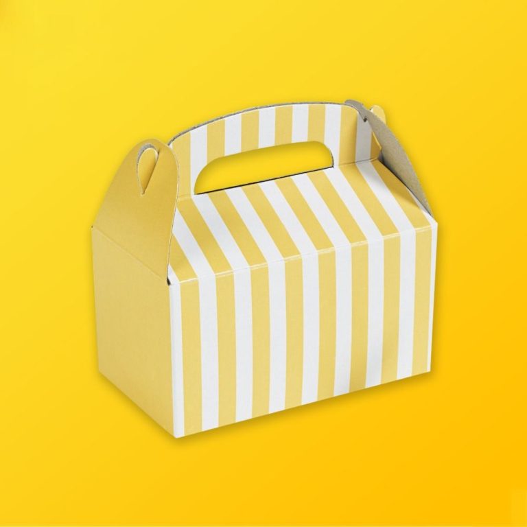 Yellow Gable Boxes | Silver Edge Packaging