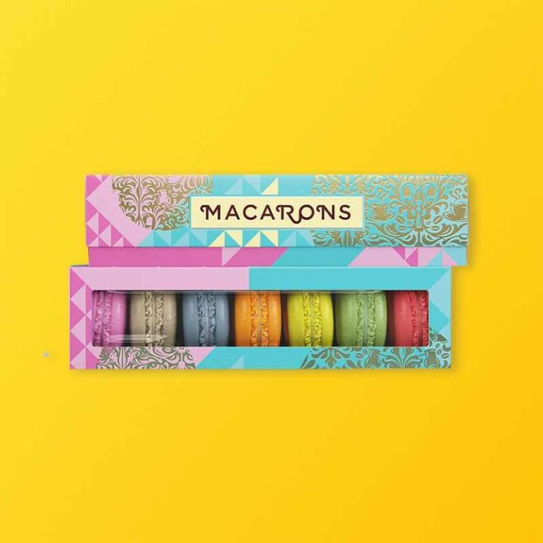 Custom Printed Macaron Boxes Wholesale | Silver Edge Packaging