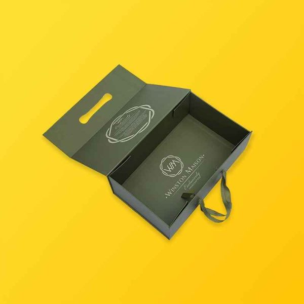 Gift Box with Handle | Silver Edge Packaging