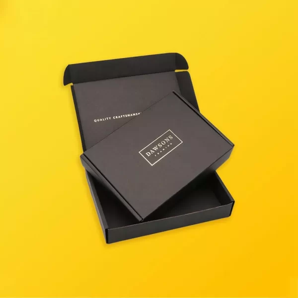 Custom Black Mailer Boxes | Corrugated Black Shipping Boxes